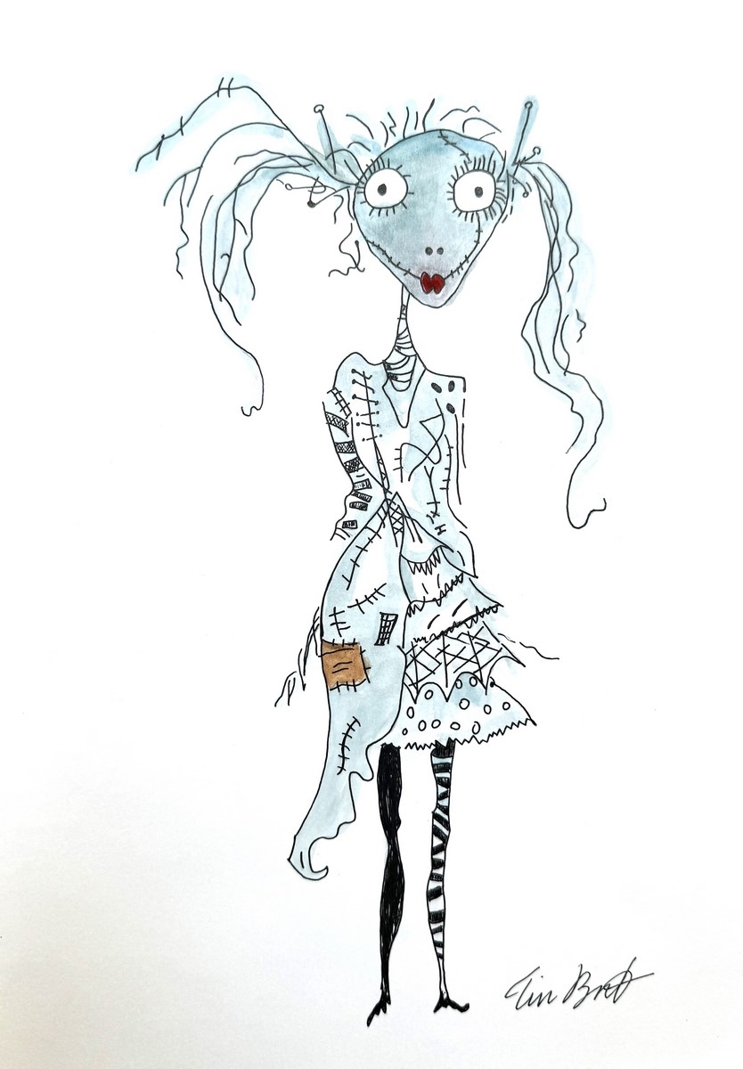 Tim Burton | Ink drawing, with a handwritten signature. (Circa 1990 ...