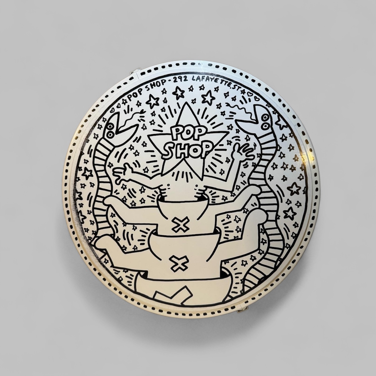 Keith Haring | Black marker on a plastic module table from the 70s ...