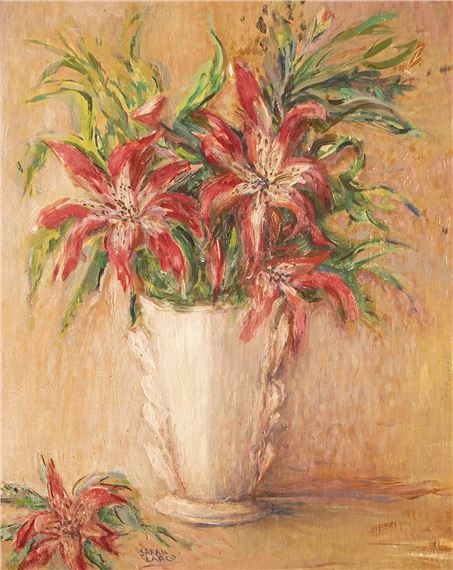 Sarah Larco | Jarrón con flores | MutualArt