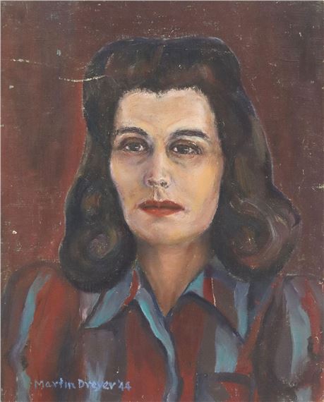 Martin Dreyer | Portrait of Artist's Wife, (1944) | MutualArt