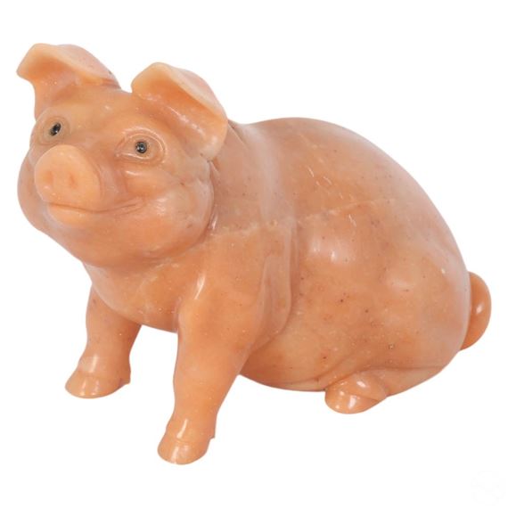 Emil Becker | Asprey by M Wild Carved Eosite Stone Pig Sculpture ...