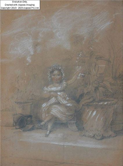 John Hayter | Portrait of a girl, thought to be a relation of Lady ...