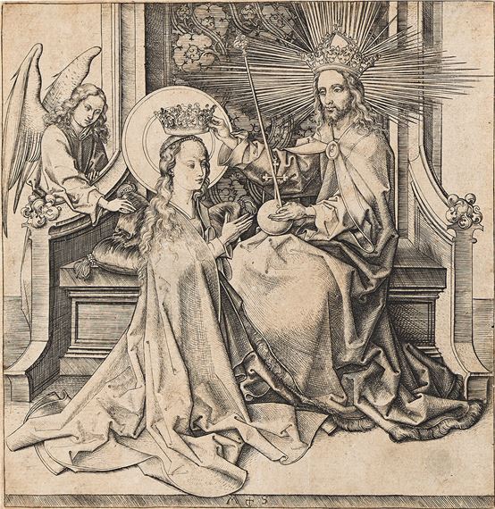 Martin Schongauer | The Coronation of the Virgin. (Circa 1490) | MutualArt