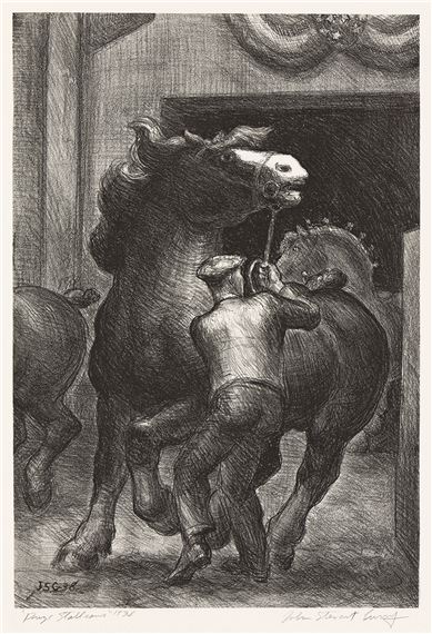 John Steuart Curry | Prize Stallions. (1938) | MutualArt