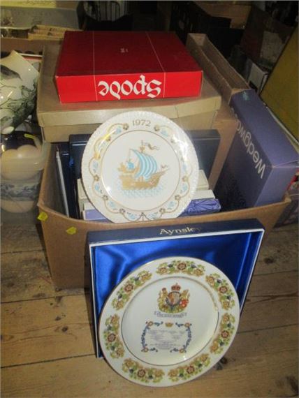 Josiah Wedgwood | BOX OF SPODE AND WEDGWOOD COMMEMORATIVE PLATES ...