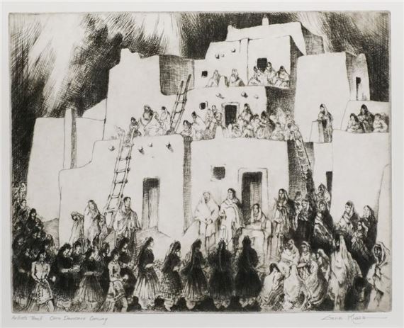 Alice Gene Kloss | Corn Dancers Coming (Sanchez 569 (1975) | MutualArt