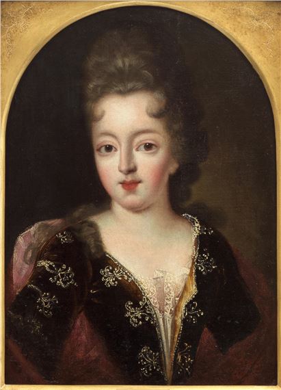 Pierre Mignard | Oval miniature on metal mounted in a small gilded ...