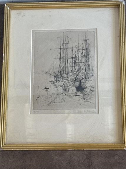 Auguste Brouet | 1920s Auguste Brouet etching (1920s) | MutualArt