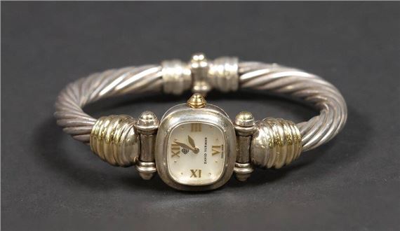 David Yurman | David Yurman Sterling & 18k Gold Cable Watch | MutualArt