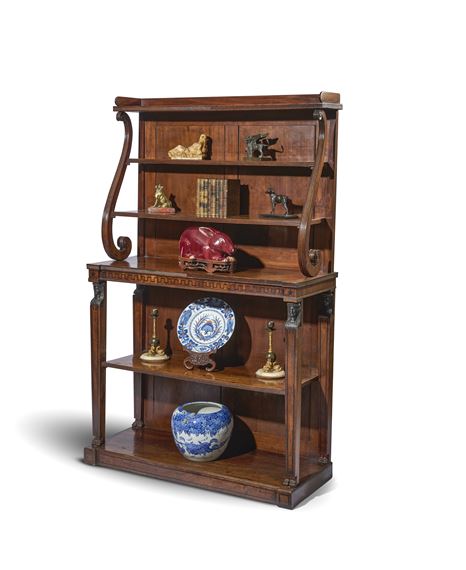 Thomas Hope | A FINE REGENCY MAHOGANY OPEN BOOKCASE | MutualArt