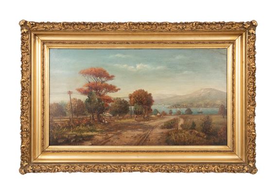 Ulrich Augustus Hoegger | . Untitled - Landscape with Figures and Lake ...