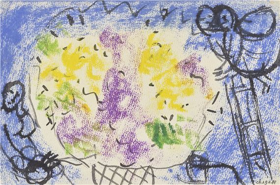 Marc Chagall | Bouquet à L'échelle de Jacob | MutualArt