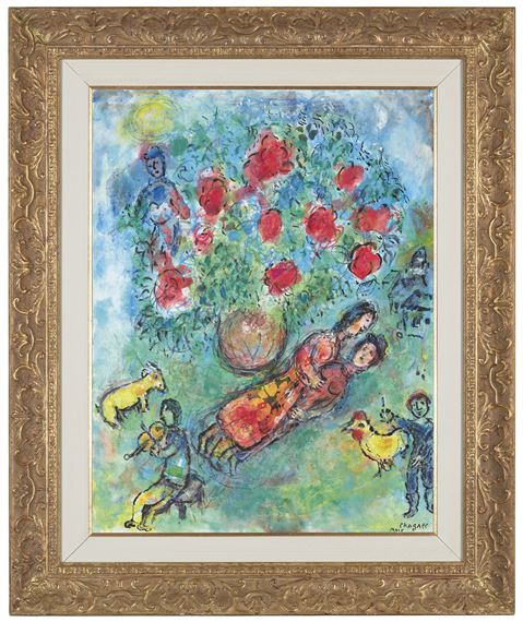 Marc Chagall | Bouquet rouge | MutualArt