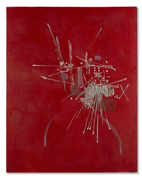 Georges Mathieu | Magie rouge (Red Magic) (1962) | MutualArt