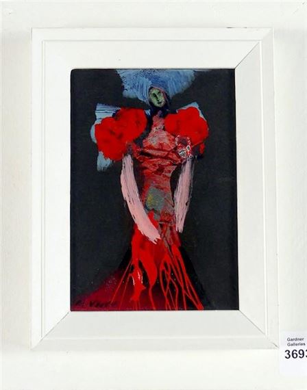 MILAN VAVRO | An original oil on canvas depicting a standing figure in ...