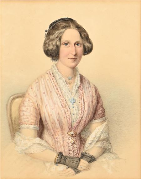 Ferdinand Henry Bischoff | Portrait of Mrs Robert Burrows (1872 ...