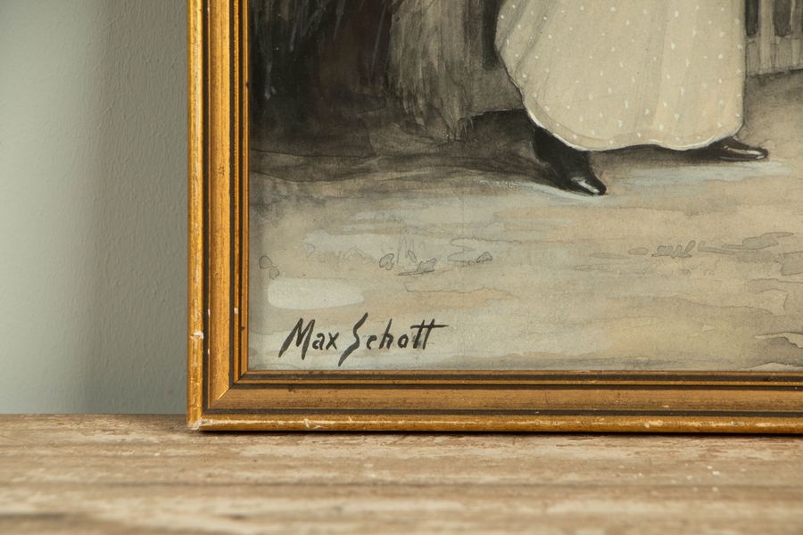 Max Schott | Portrait d'un élégante. | MutualArt