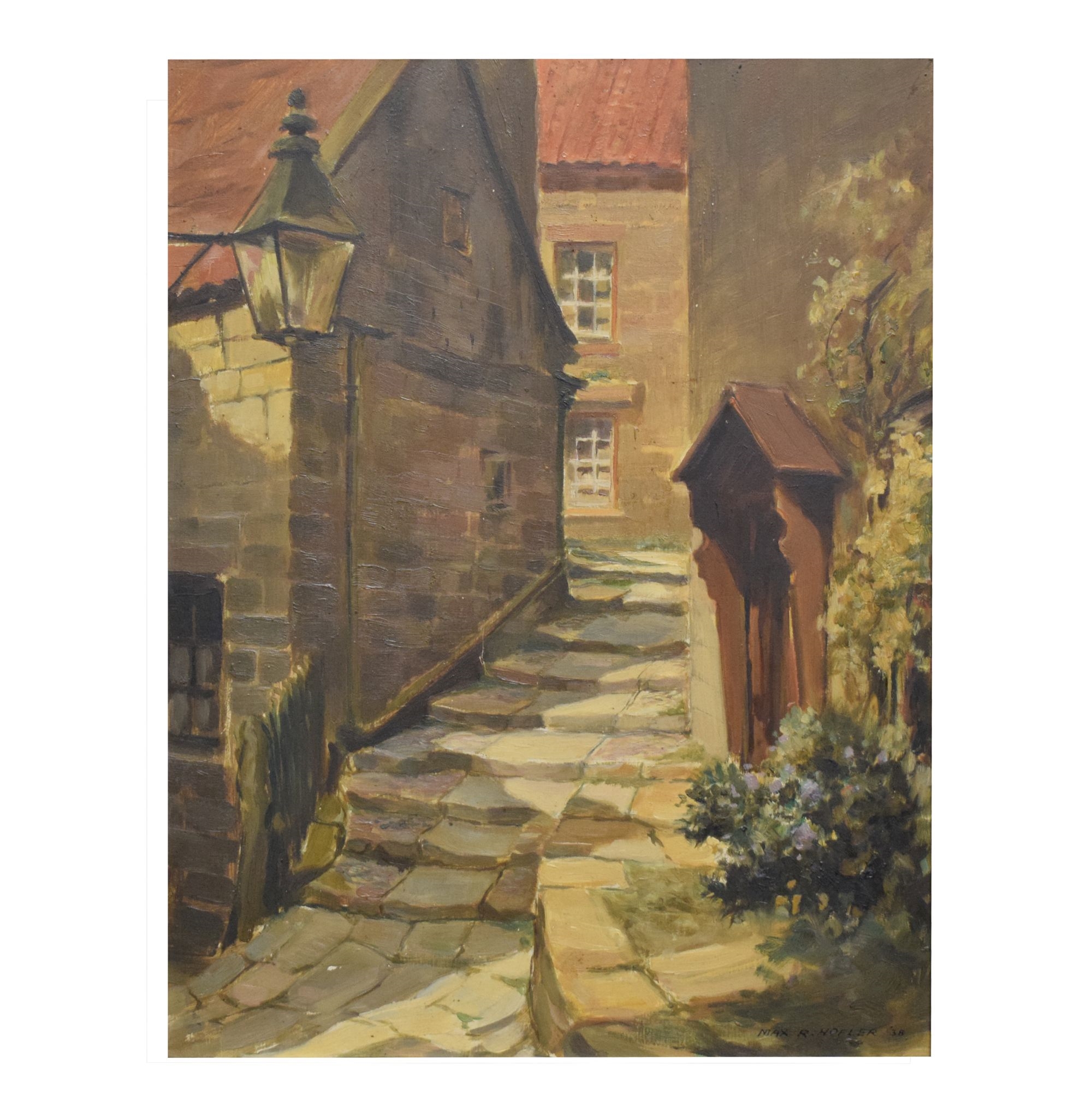 Max Hofler | Oil on board – Steps at Robin Hood’s Bay (38) | MutualArt