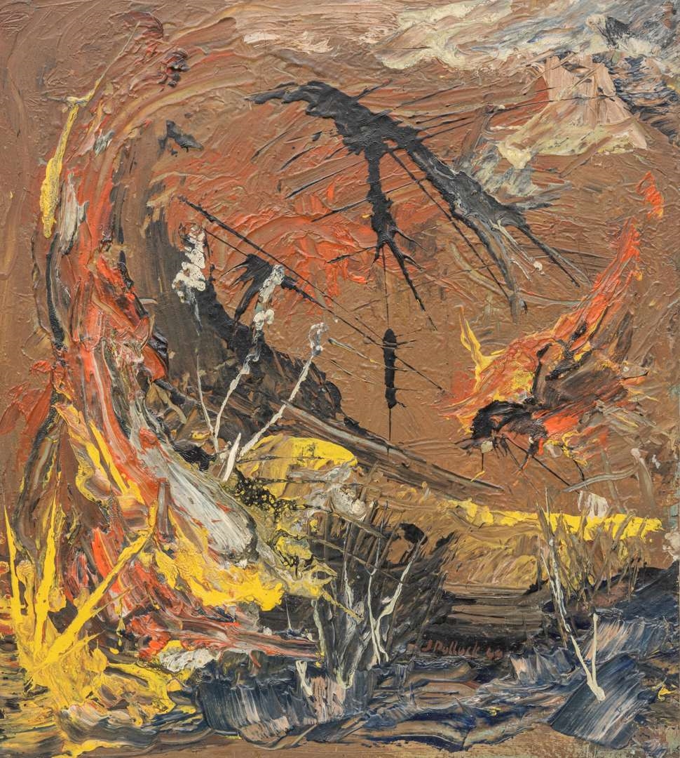 Jackson Pollock | Untitled (Orange Head) (1941) | MutualArt