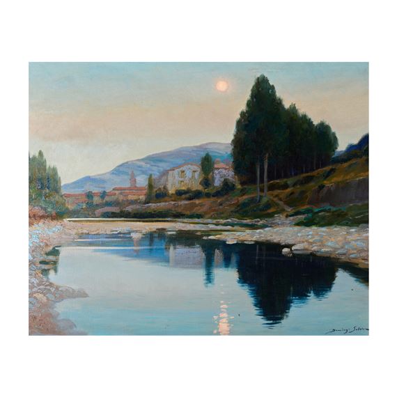 Domènec Soler i Gili | Paisaje lacustre al anochecer | MutualArt