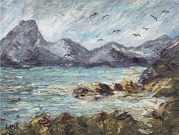 Letitia Marion Hamilton | Seabirds above a Rocky Coast | MutualArt