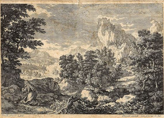 Gabriel Perelle | ENGRAVED BY DREVET Saint Mary Magdalene repenting in ...