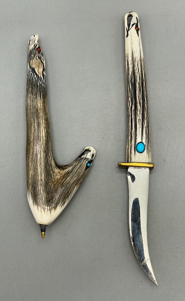 Ted Miller | Antler Pen Letter Opener And Stand Made By Ted Miller ...