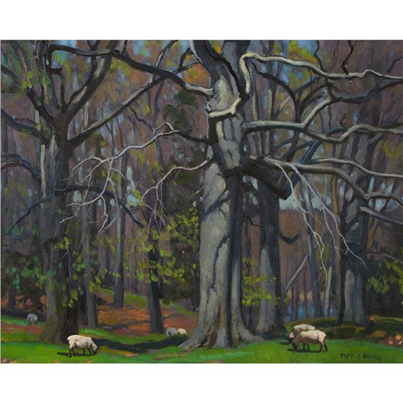 Frederick S. Haines | Grazing Sheep | MutualArt
