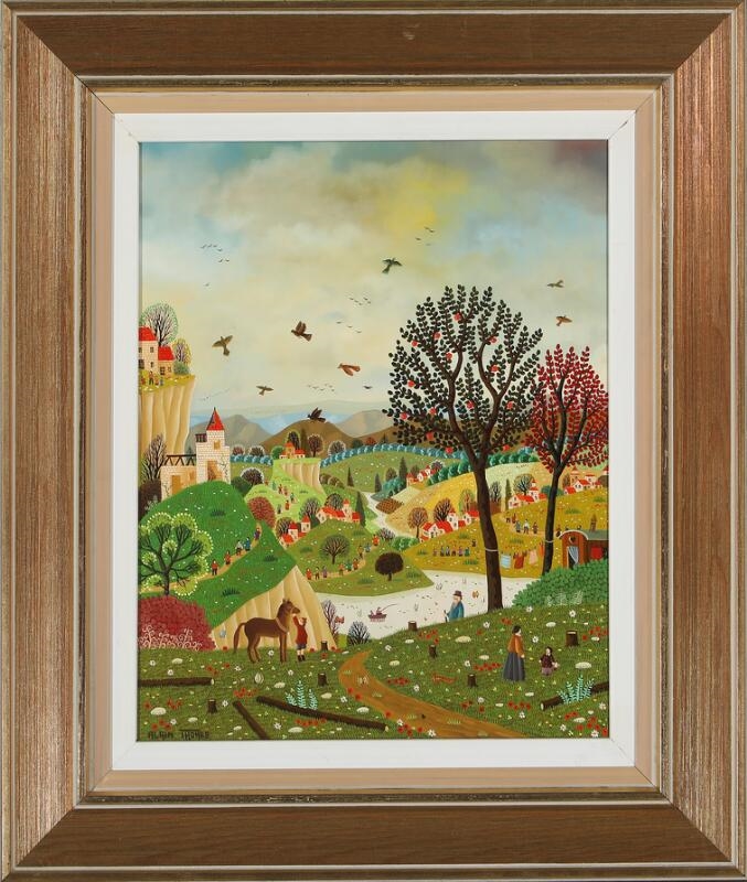 Alain Thomas | Paysage aux Saltimbanque | MutualArt