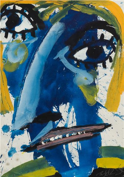 Beezy Bailey | Abstract blue face | MutualArt