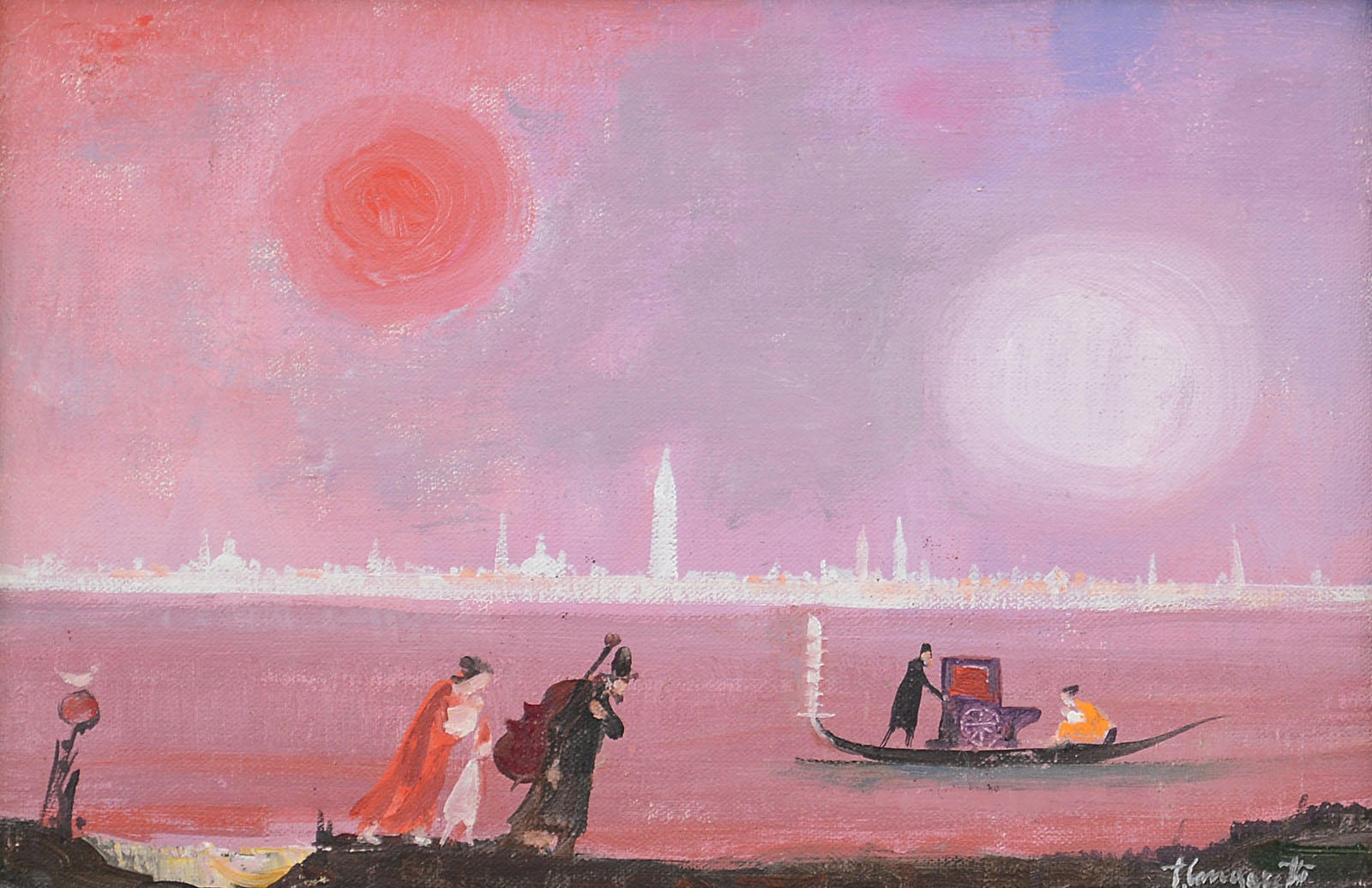 Trento Longaretti | Viandanti sul litorale di Venezia | MutualArt
