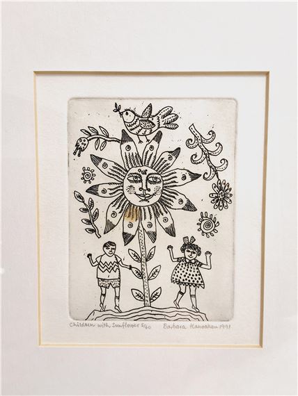 Barbara Hanrahan | Girl with a Cat (1988) | MutualArt