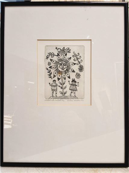 Barbara Hanrahan | Children with Sunflower | MutualArt