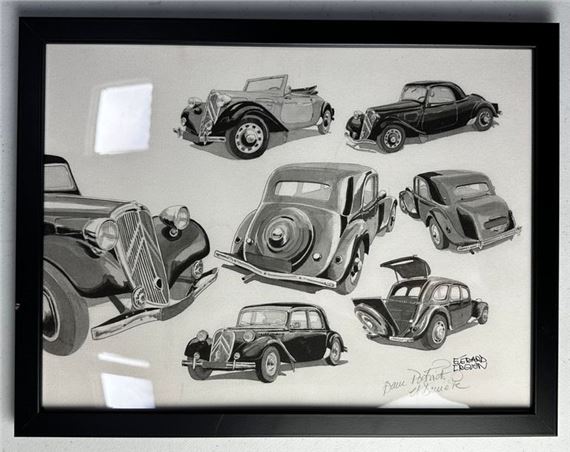 Crevon Gérard | Drawing representing Citroën Traction models | MutualArt