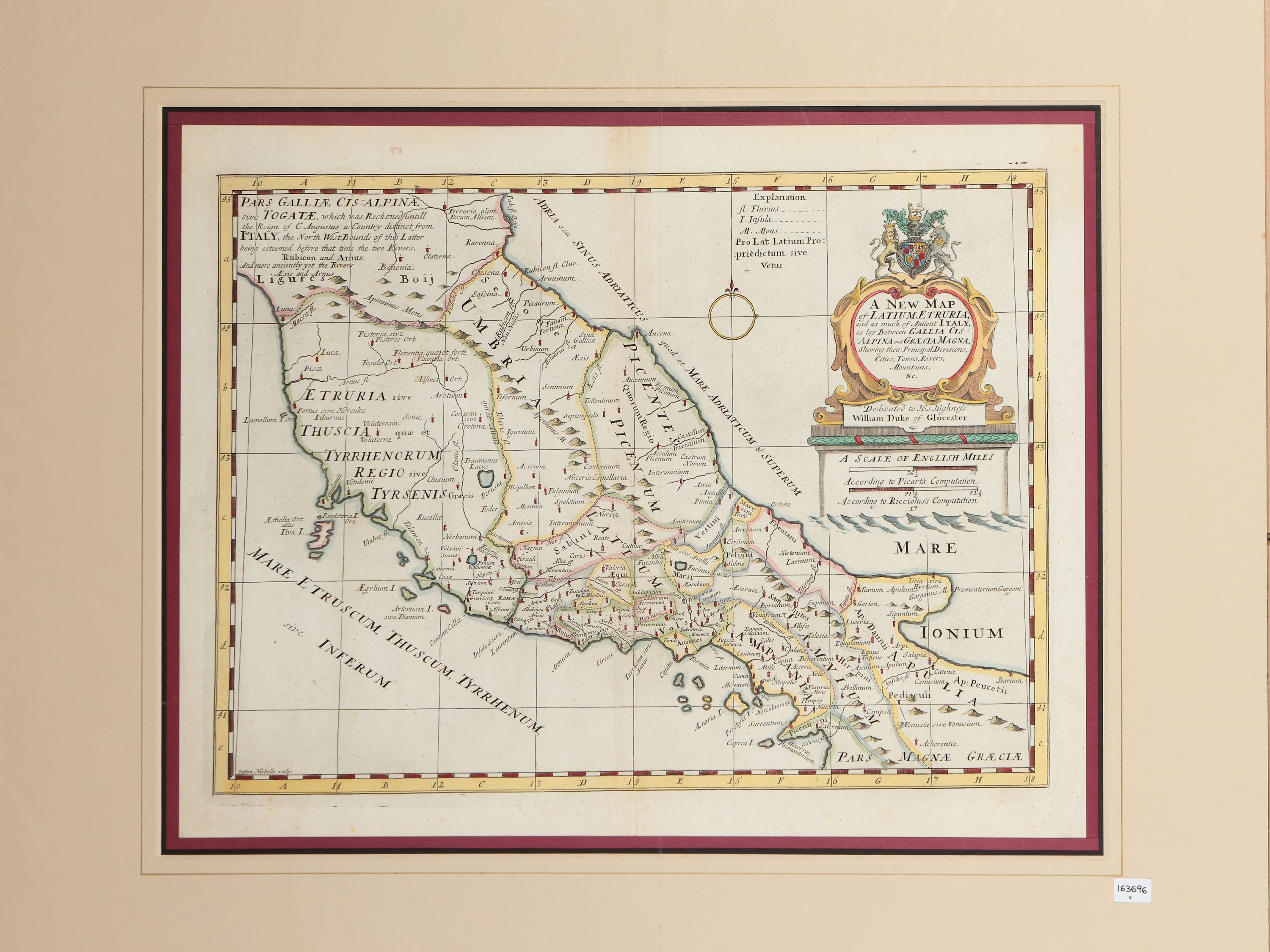 Edward Wells | A New Map of Latium, Etruria and as much of Antient ...