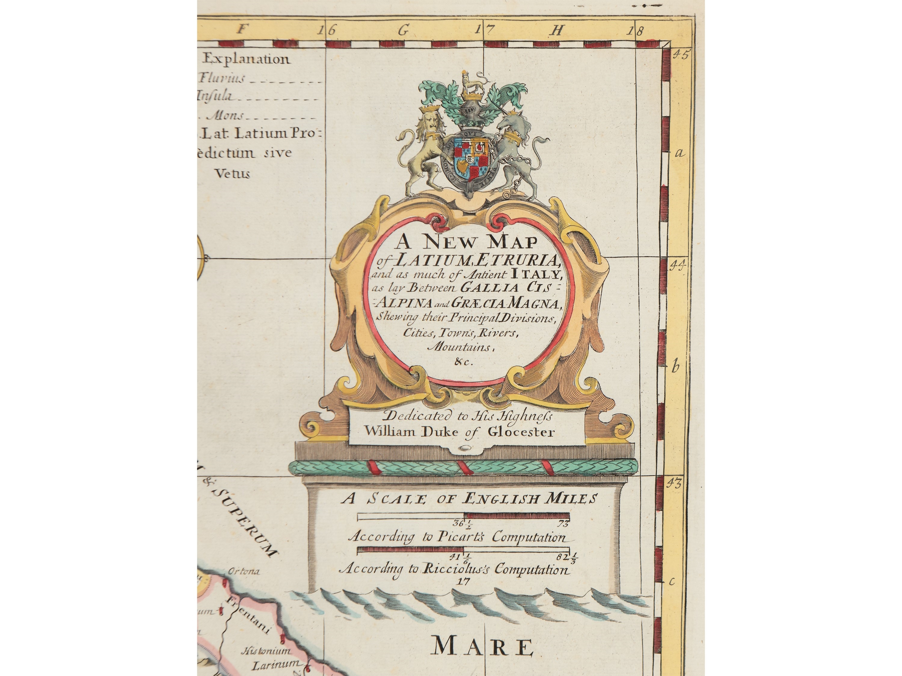 Edward Wells | A New Map of Latium, Etruria and as much of Antient ...