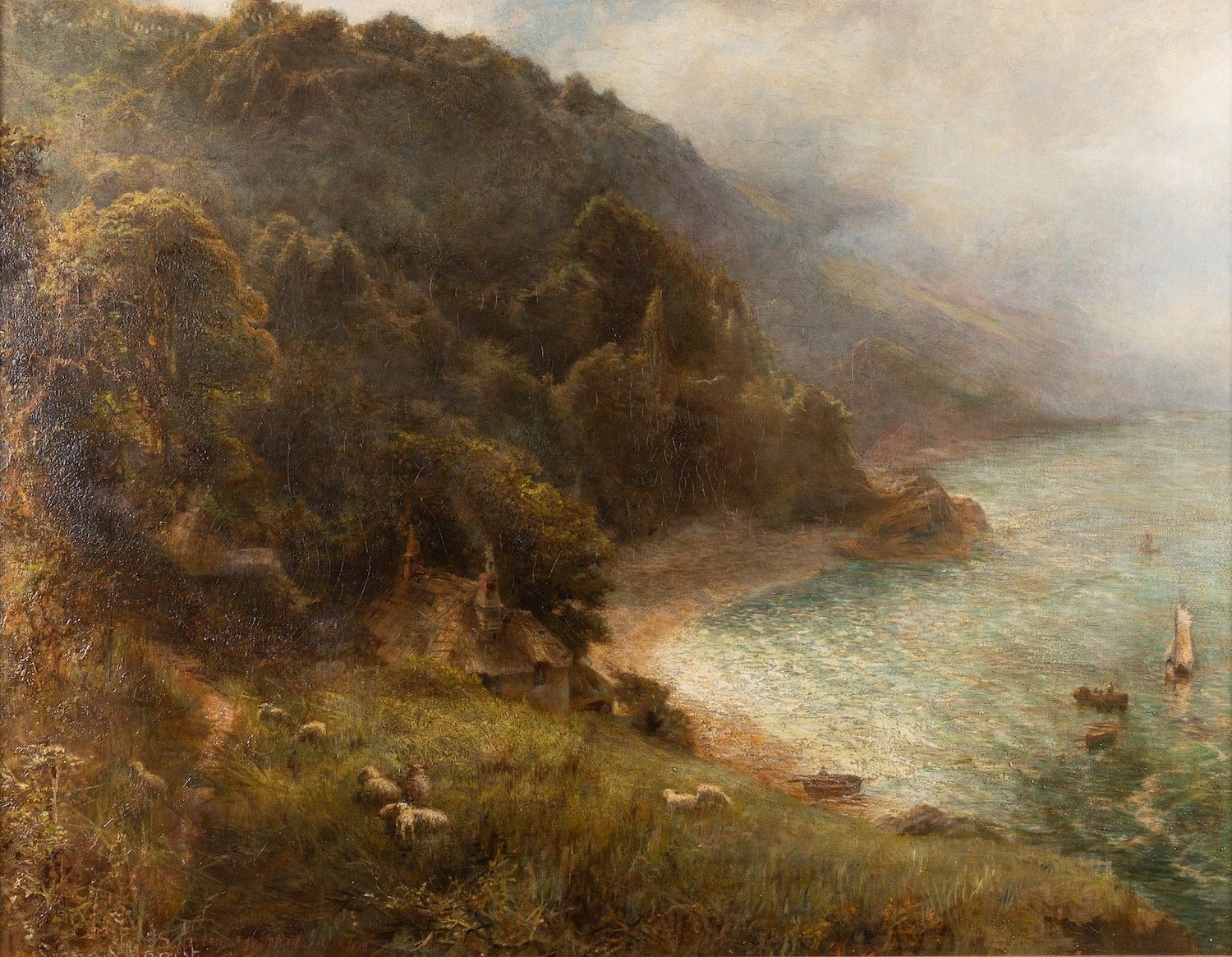 William Sidney Morrish | Salcombe Gully - Oil on canvas | MutualArt