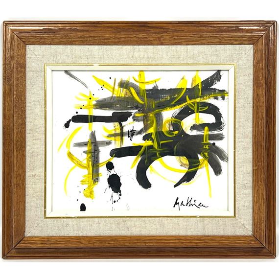 Georges Mathieu | Modernist Abstract Acrylic Painting. Georges Mathieu ...