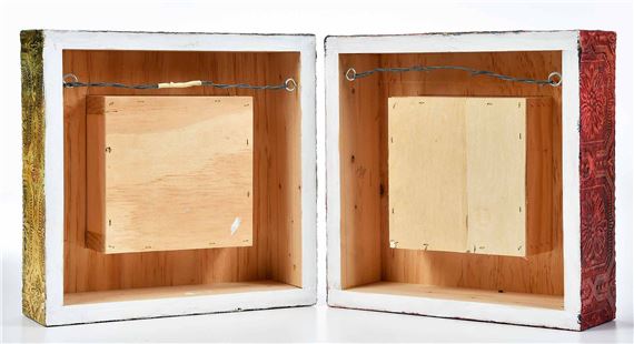 Kina Crow | Two Wall Box Sculptures | MutualArt