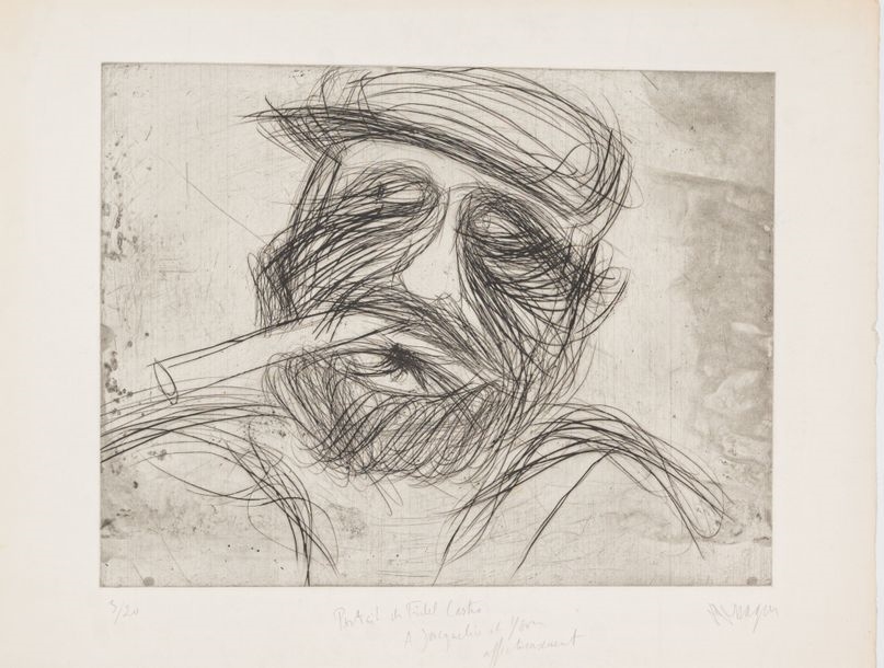 Jean Messagier | Portrait of Fidel CASTRO | MutualArt