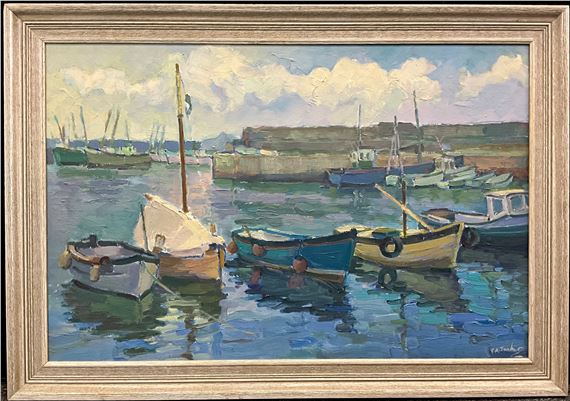 Trevor Tucker | Trevor Tucker (Cornish School, 20th century) Boats at ...