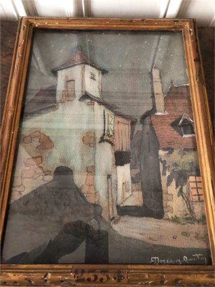 Robert Quentin | : Village street on a starry night (19th Century ...