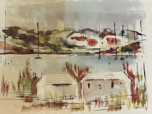 Alfred Birdsey | Alfred Birdsey. Watercolor/Paper: Abstract Landscape ...