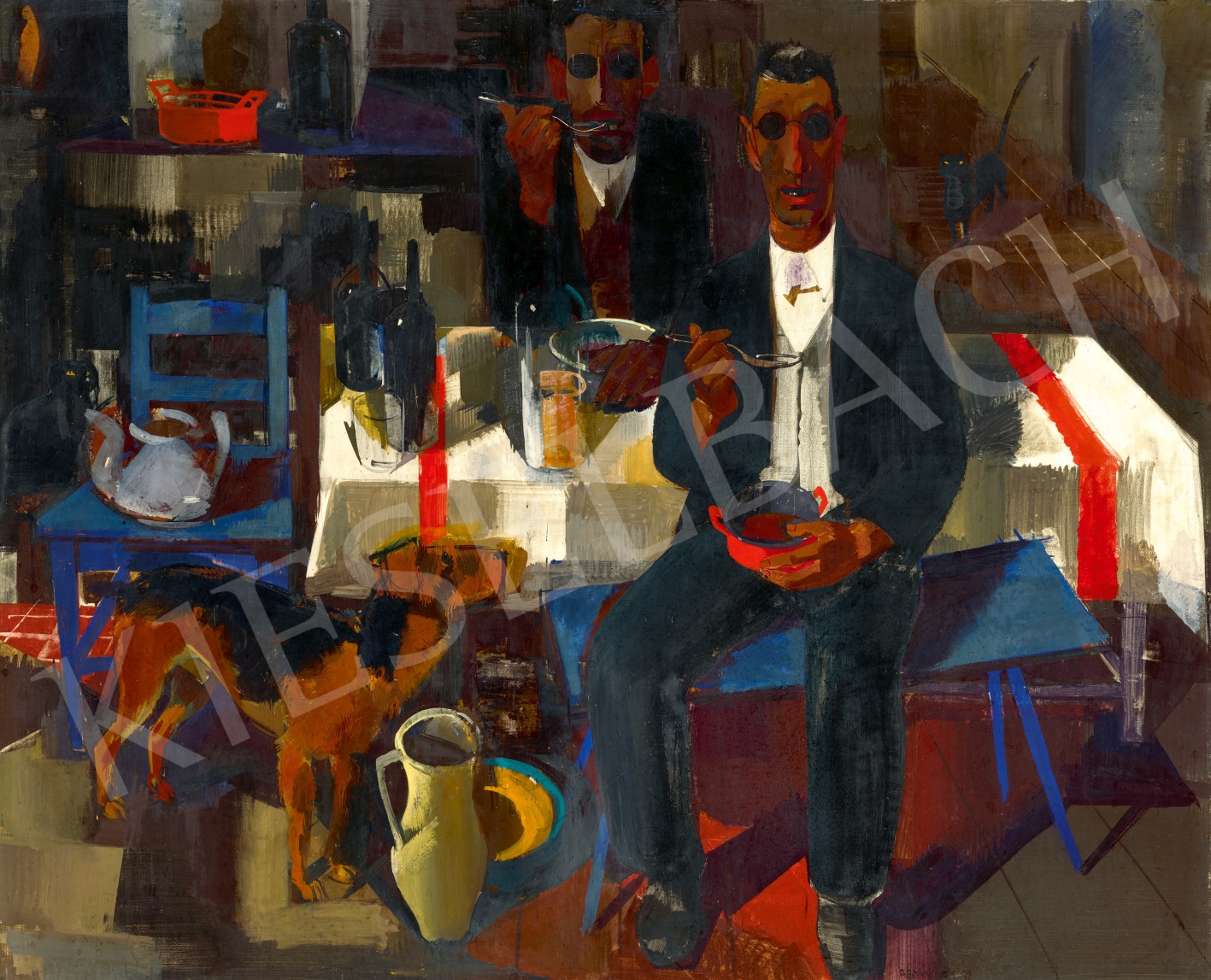 Vilmos Aba-Novák | Blind Musicians (Rome (1932) | MutualArt