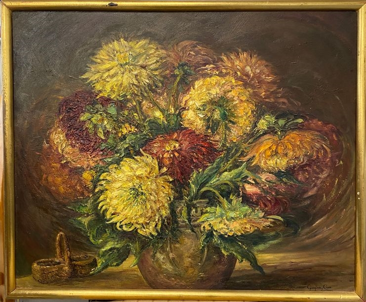 Georgina Cross | Georgina CROSS Flower bouquet Oil on panel signed ...