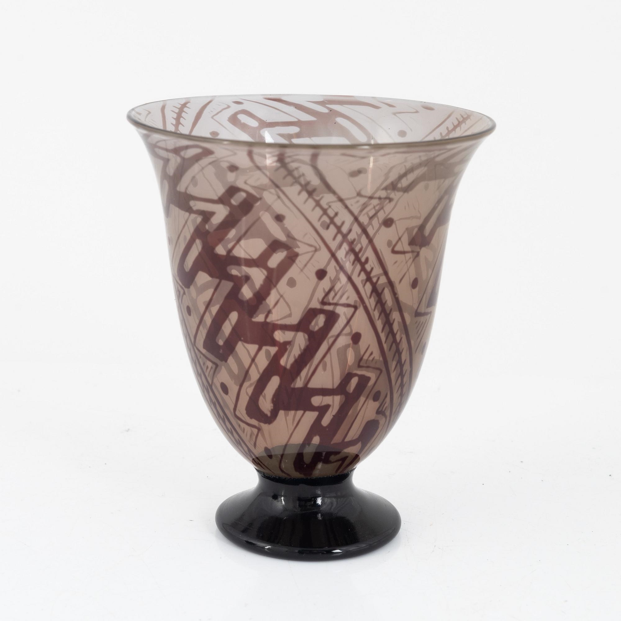 Edward Hald | a graal glass vase, Orrefors 1938 (1938) | MutualArt