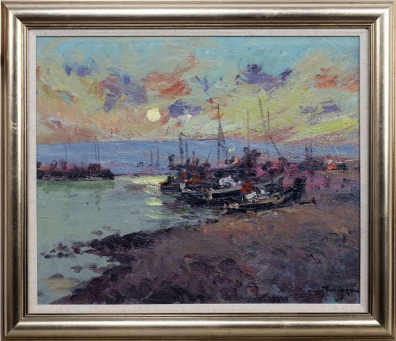 Georges Ferro-La-Grée | GEORGES FERRO LA GREE (FRENCH b. 1941), HARBOUR ...