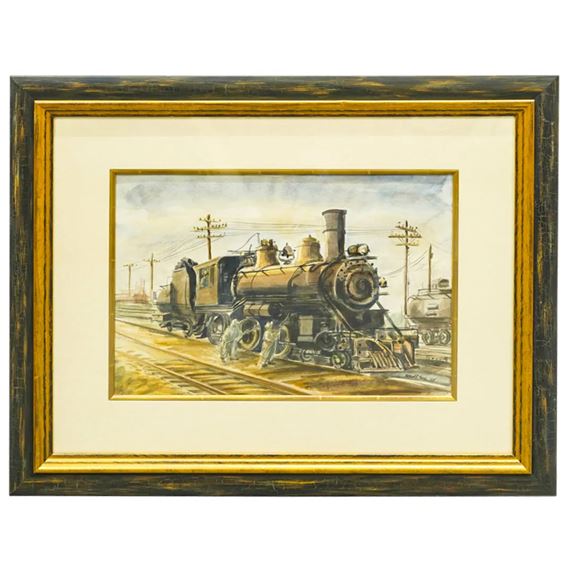 Reginald Marsh | Train Maintenance (1938) | MutualArt
