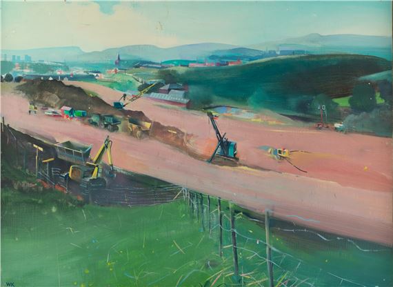 Walter Kershaw | Construction of the M62 motorway near Rakewood | MutualArt
