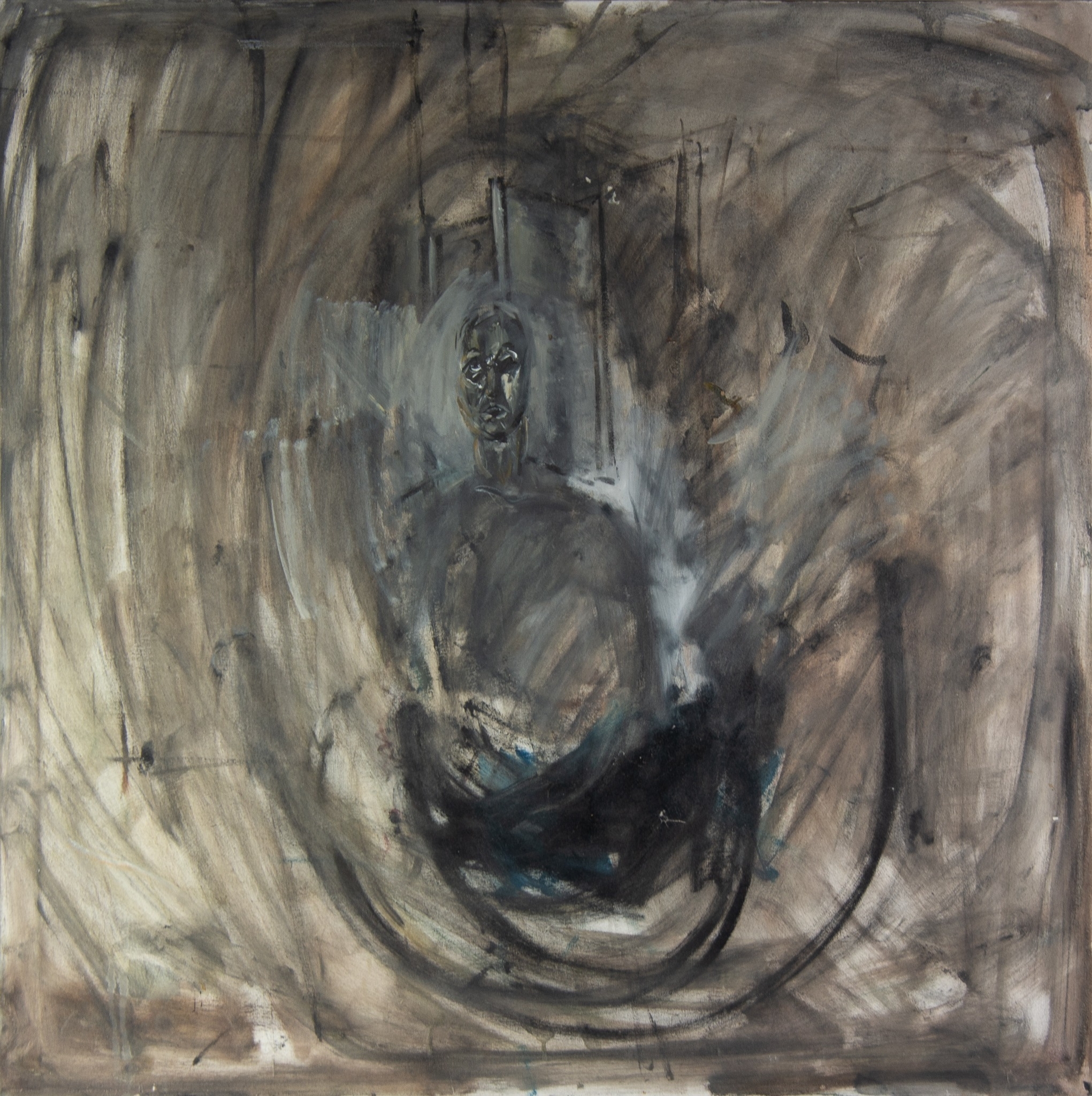 Richard Fitton | Figure sitting in a bed | MutualArt